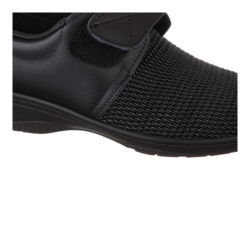 Pantofi confort, calapod lat, brant detasabil, PodoWell Psyche negri